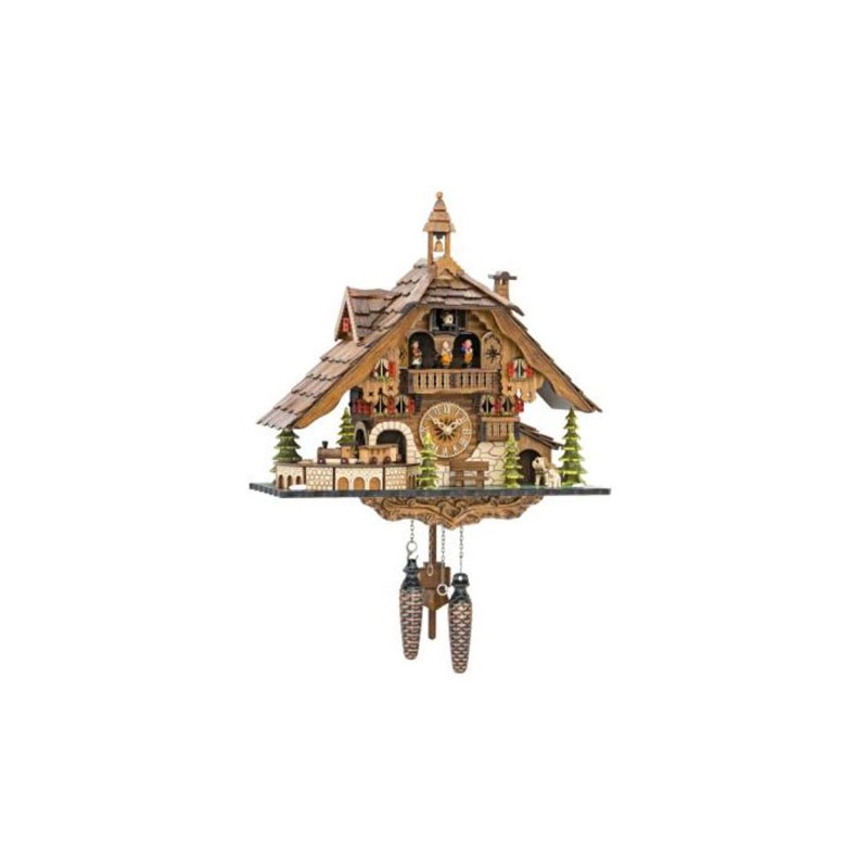 Engstler Chalet-Style Quartz Cuckoo Clock with Train